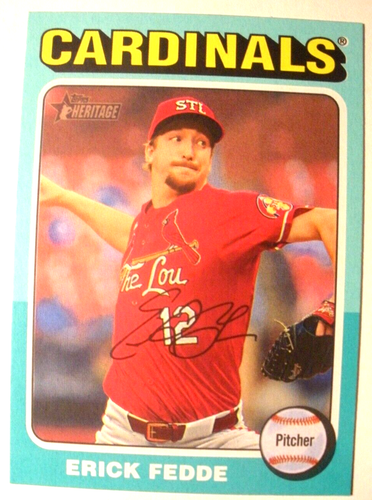 2024 Topps Heritage High Number Aqua Border SP. Erick Fedde Cardinals ...