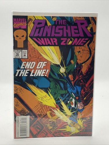 Marvel Comics THE PUNISHER WAR ZONE #18 AUG 1993 - End of The Line! | eBay