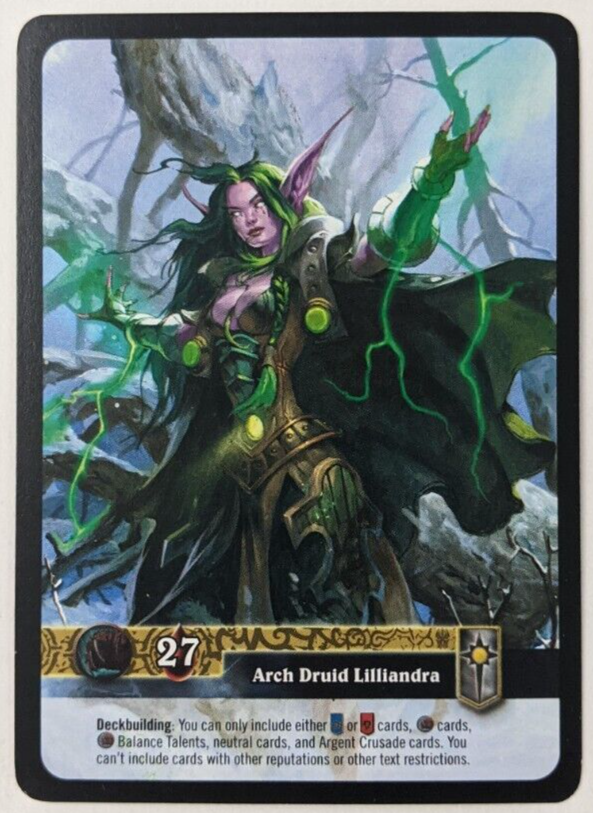 Arch Druid Lilliandra FOIL World of Warcraft TCG CCG Icecrown WOW Card ...