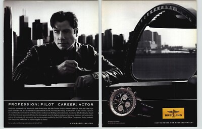 2007 Breitling Navitimer Aviators Watch Art John Travolta Photo Vintage ...