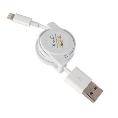For iPHONE - RETRACTABLE USB CABLE CORD CHARGER POWER WIRE DATA SYNC ...