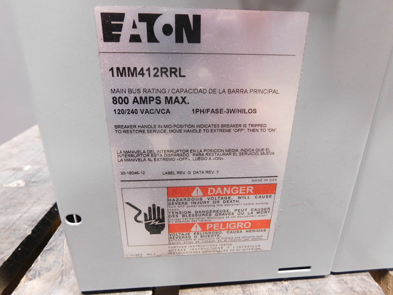 Eaton 4-Gang Meter Pak Stack 800 Amp Main 125A Branch Ringless Socket ...