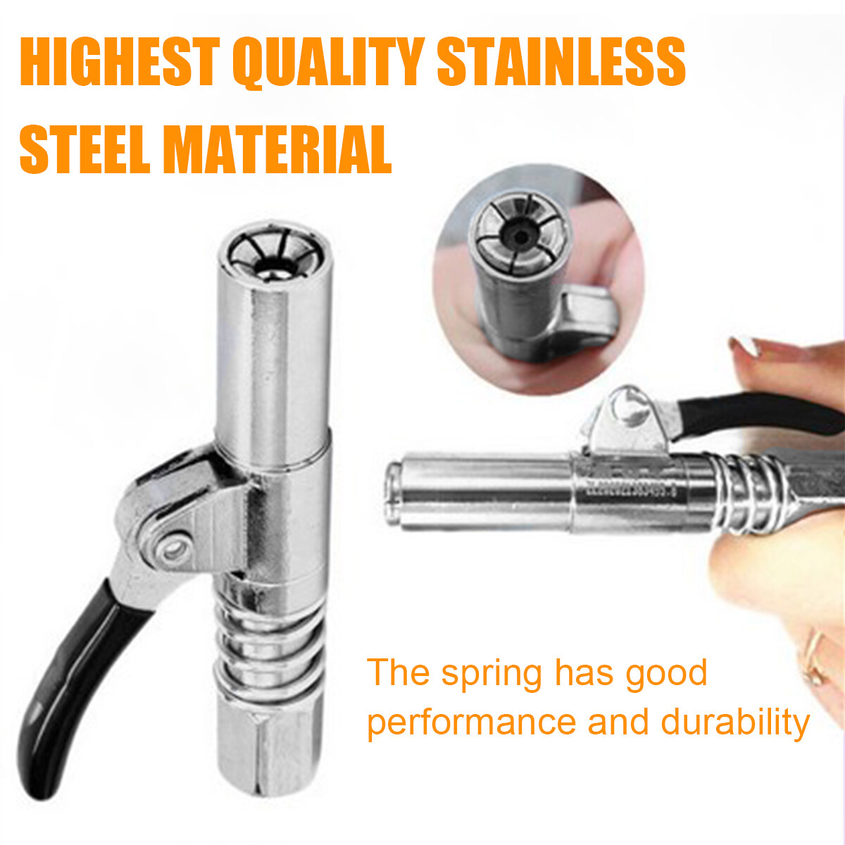 Grease Tool Coupler 10000 PSI Quick Lock and Release Grease Tool Tip ...