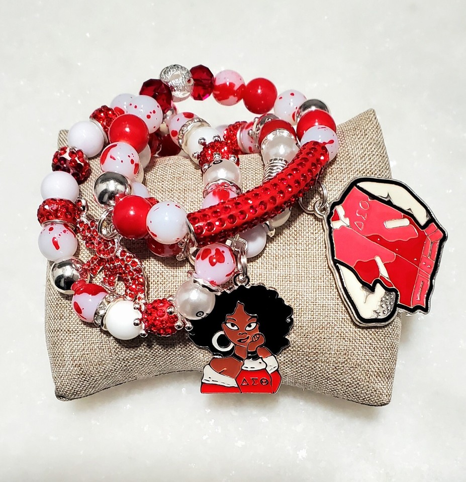 3-piece Delta Sigma Theta Soro Charm Bracelets | eBay