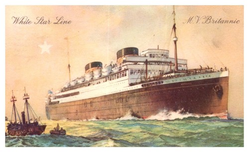 MV Britannic White Star Line Boat Postcard Posted 1932 | eBay