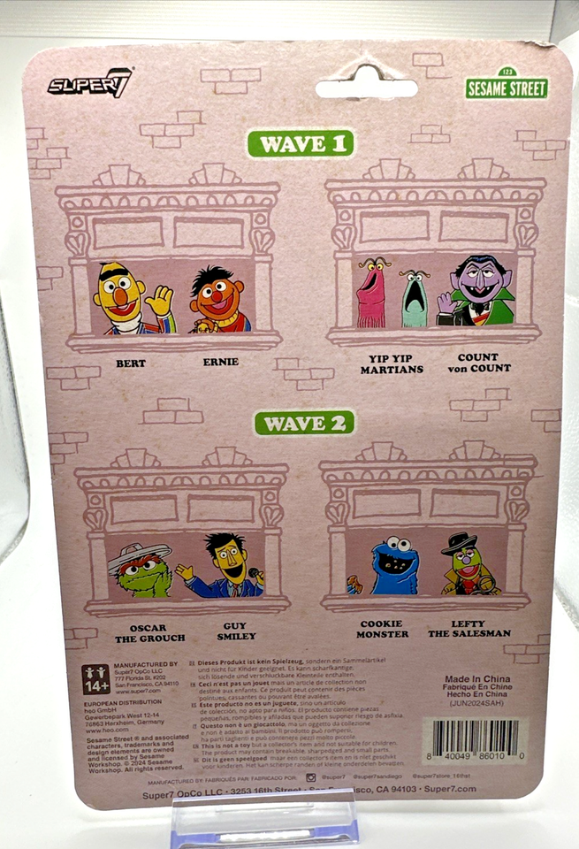 Guy Smiley Sesame Street 1,2,3 Super 7 Reaction Action Figure | eBay