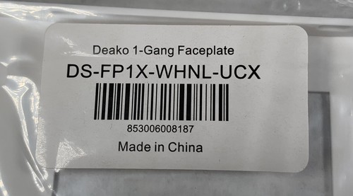 NEW Deako 1-Gang Backplate and Faceplate, Simple Rocker Switch, DS-BS1X ...