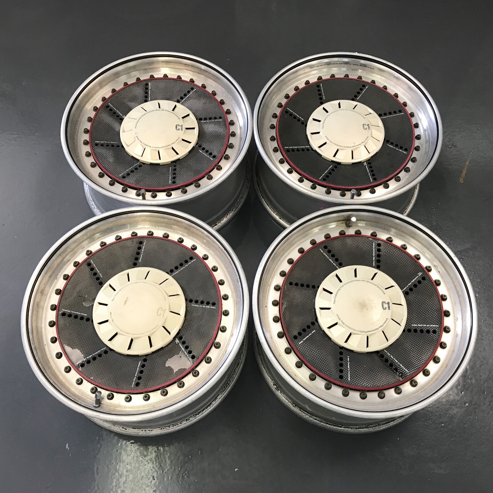 1985 JDM RAYS VOLK C-1 Carbon Fiber Aero Disc Wheels 15" 4x114.3 ULTRA ...