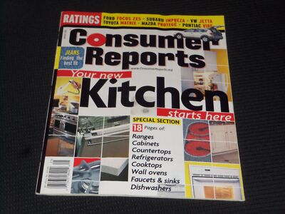 2002 AUGUST CONSUMER REPORTS MAGAZINE - YOUR NEW KITCHEN COVER - O ...