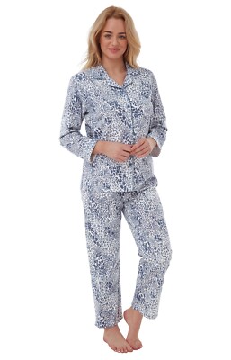 Indigo Sky Animal Print Traditional Styled Brushed Cotton L/S Pyjamas ...