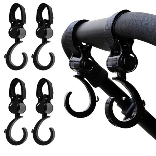 2/4 Pcs Adjustable Baby Stroller Hook 360 Degree Rotatable Pram Hooks ...