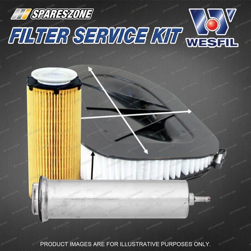 Wesfil Oil Air Fuel Filter Service Kit for BMW X5 E70 X6 E71 3.0L TDi ...