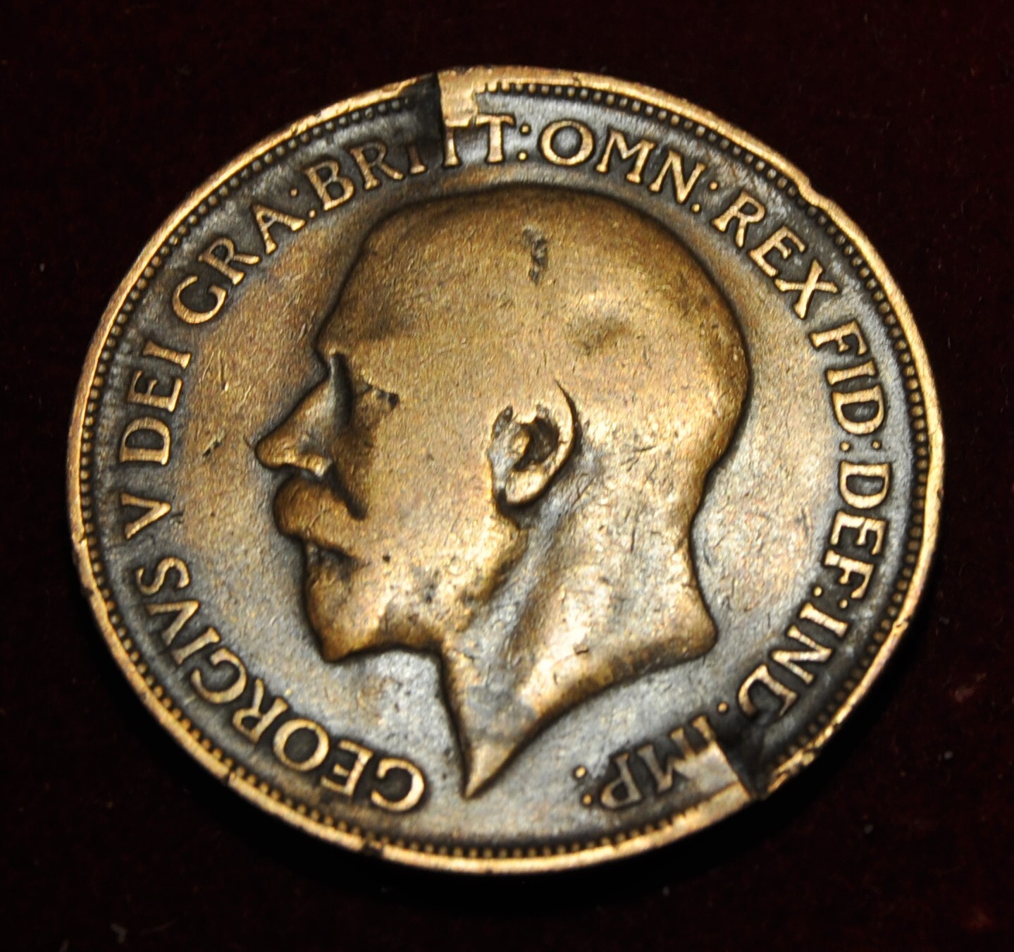 1915 UK Great Britain British One 1 Penny King George V Coin | eBay