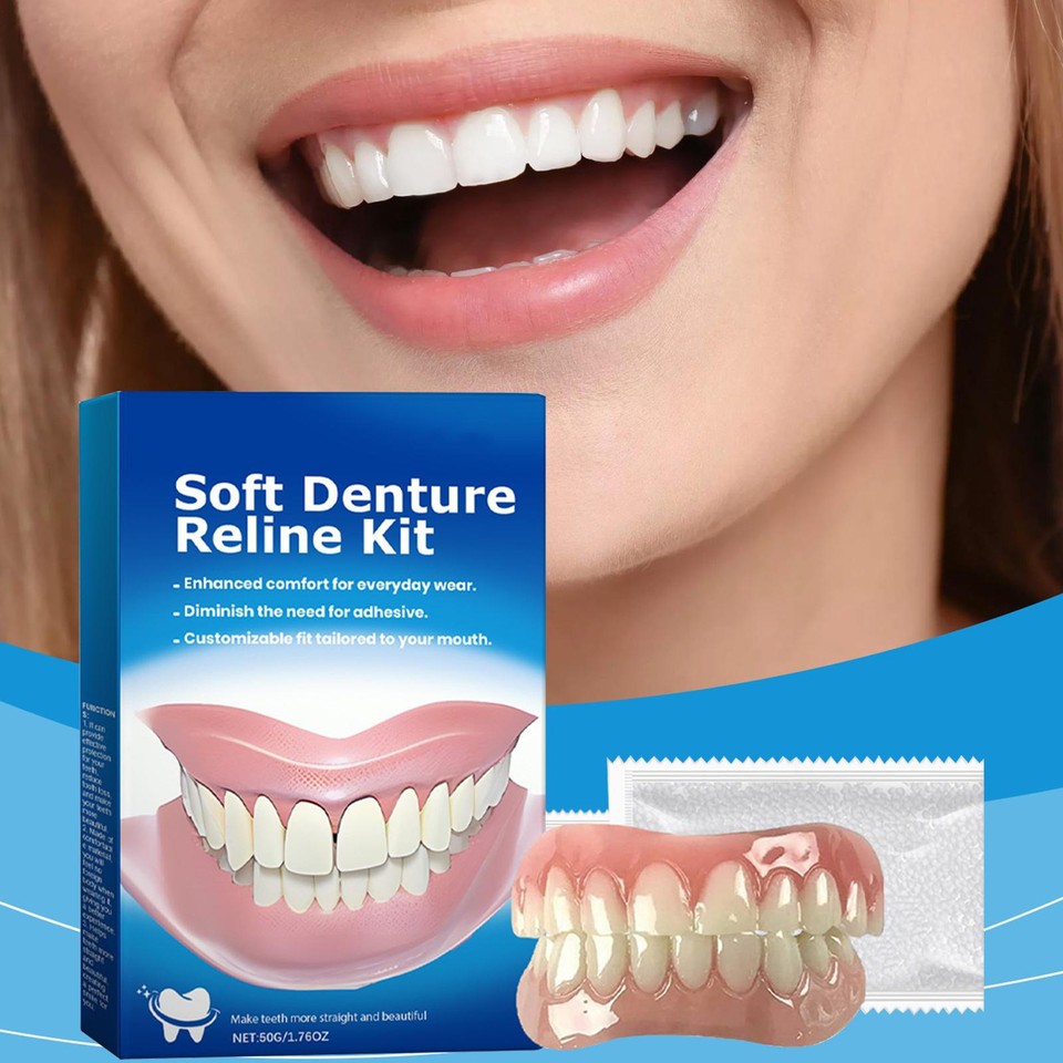 Modified Silicone Denture Kit Veneers Dental Tooth Cover Snap False ...