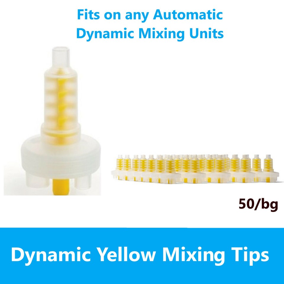 Dental Dynamic Yellow Mixing Tips Dynamix Flexitime Type 50/Pk with ...