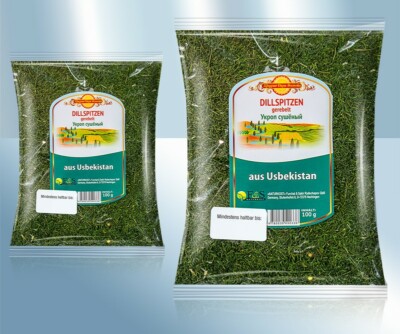 100g Dill-Spitzen feine Spitzen Dillspitzen Dill getrocknet gerebelt ...