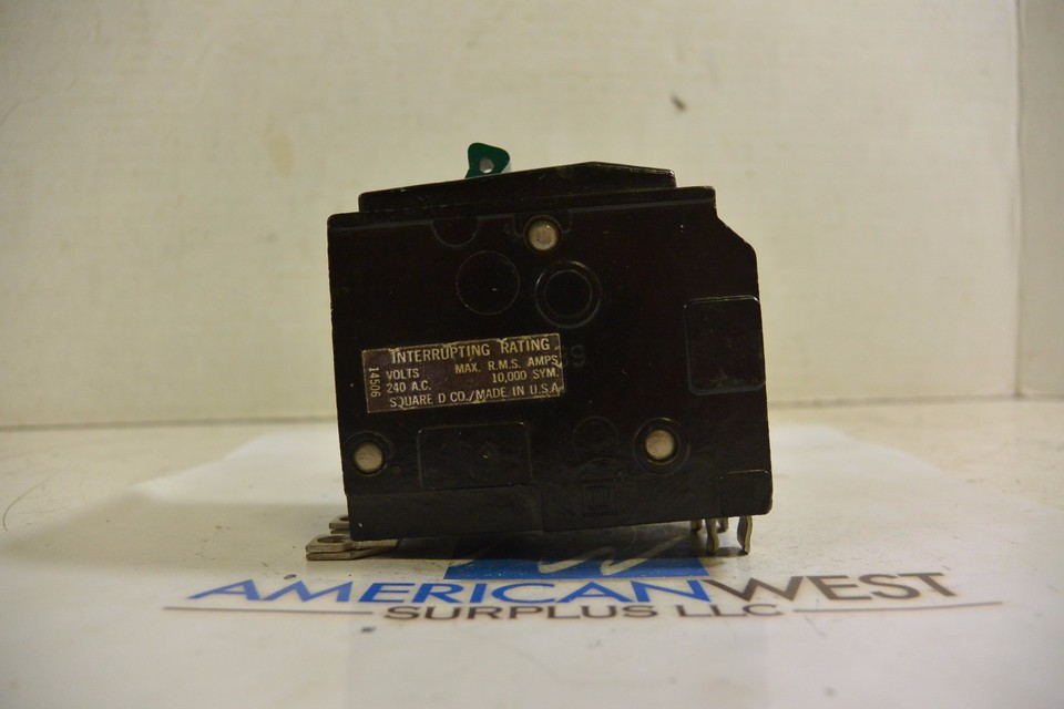 QOB320 SQUARE D QOB 3 pole 20 amp 240 volt OLD STYLE Green Handle for ...