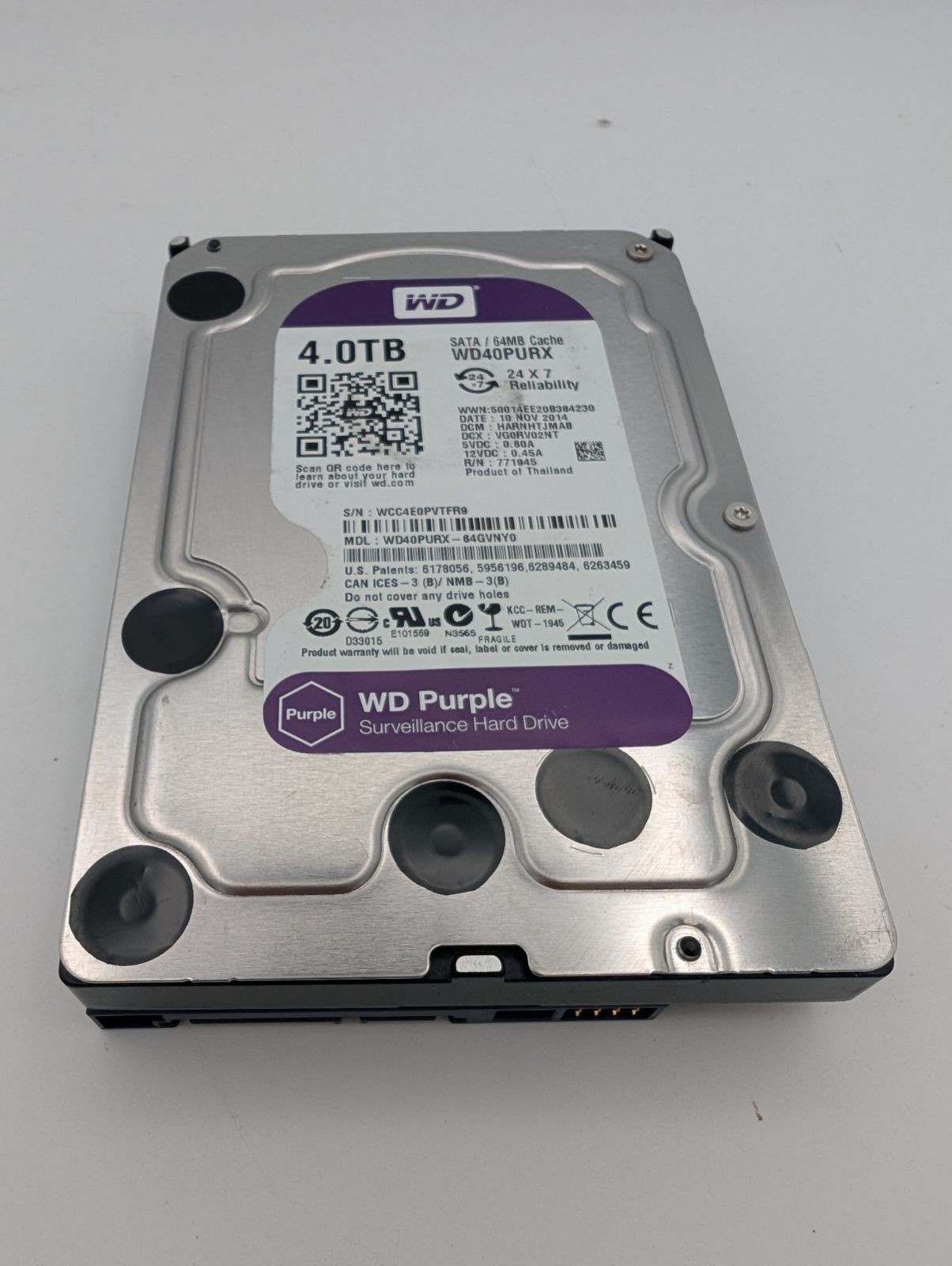 Western Digital Purple 4TB WD40PURZ-64GVNY0 Surveillance Hard Drive | eBay