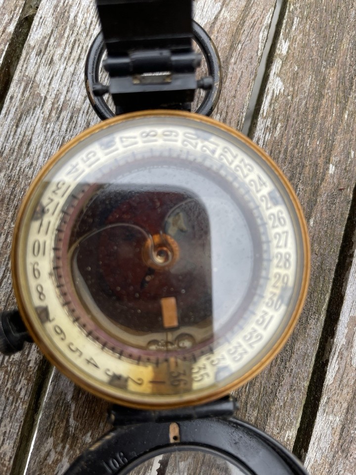 WW2 Marching Compass Prismatic Compass With Leather Case | eBay UK