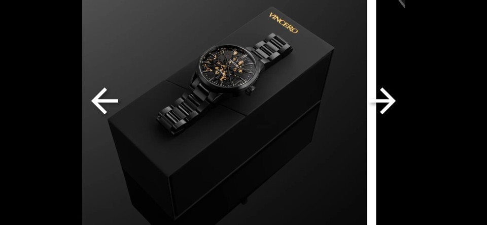Vincero Limited Edition Icon Forged Carbon Gold Ember Men's Watch (1 of ...