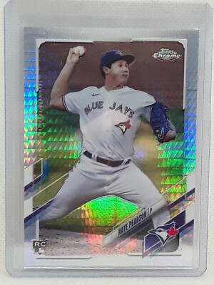 Nate Pearson 2021 Topps Chrome Baseball - Prism #136 RC - Toronto Blue ...