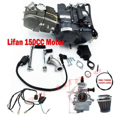 LIFAN 150CC ENGINE MOTOR w/ Wiring Carby for Dirt BIke CRF70 KLX110 ...