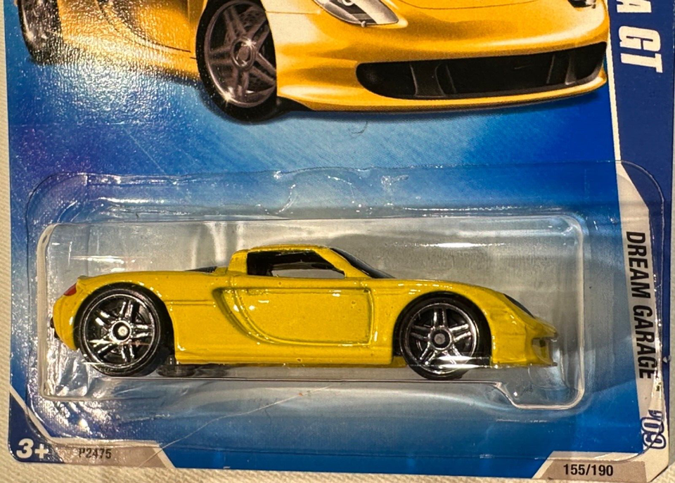 2009🔥HOT WHEELS, PORSCHE CARRERA GT, 09/10 DREAM GARAGE, 155/190 YELLOW ...