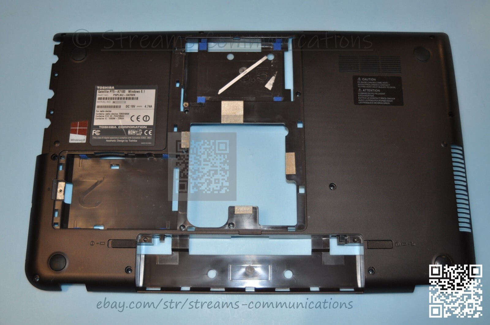 TOSHIBA Satellite P75-A P75-S7100 Laptop Bottom Case /Base Enclosure ...