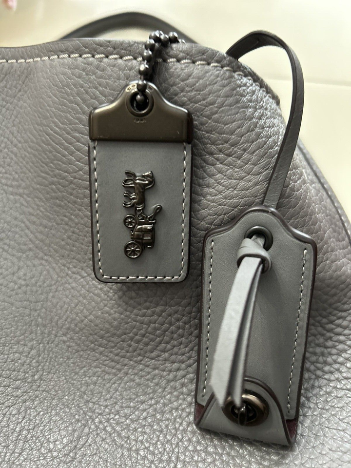 COACH 1941 ROGUE Colorblock GRAY Pebbled/WINE Suede Glovetanned Leather ...