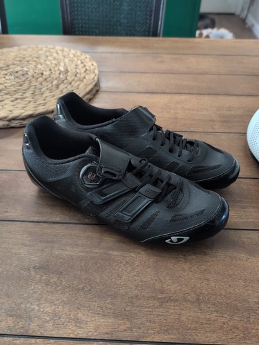 Giro Sentrie Techlace Road Shoes EU 45 Black 3-Hole Road Cleats US Size ...