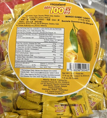 Cocoaland Lot100 Mango Gummy Candy, 17.6oz (1 Lb 1.6oz) | eBay UK