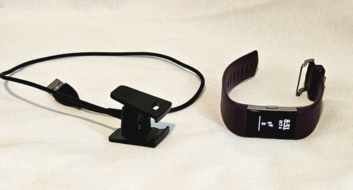 Fitbit Charge 2 FB407 Purple Heart Rate Monitor Fitness Tracker w ...