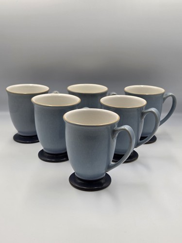 Denny Blue Jetty Footed Mugs x 6 | eBay UK