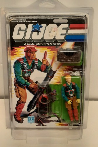 GI JOE CODE NAME DOWNTOWN MORTAR MAN[NEW ON CARD 1988] WITH FREE CASE ...