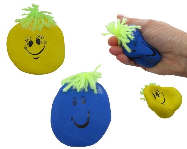 24x Anti Stressbälle Stressball Haare Knautschball Wutball Knautsch ...