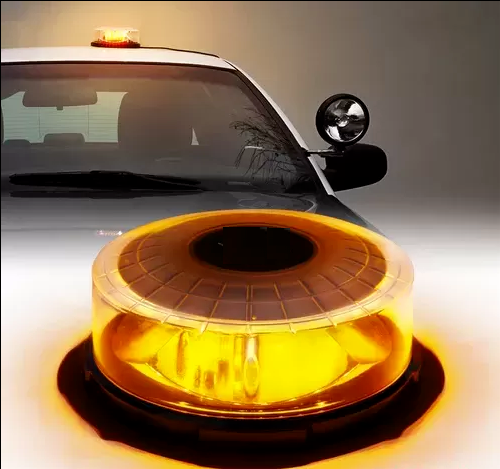 New! Moon LED Strobe Rotating Round Beacon Rooftop Emergency "Yellow ...