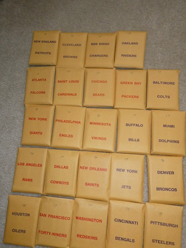 Lot of 24 Complete 1974 APBA NFL Football Card Team Sets in Bags | eBay