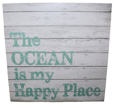 Ocean Is My Happy Place Coast To Coast Wood Wall Decor Enesco Dept 56 ...