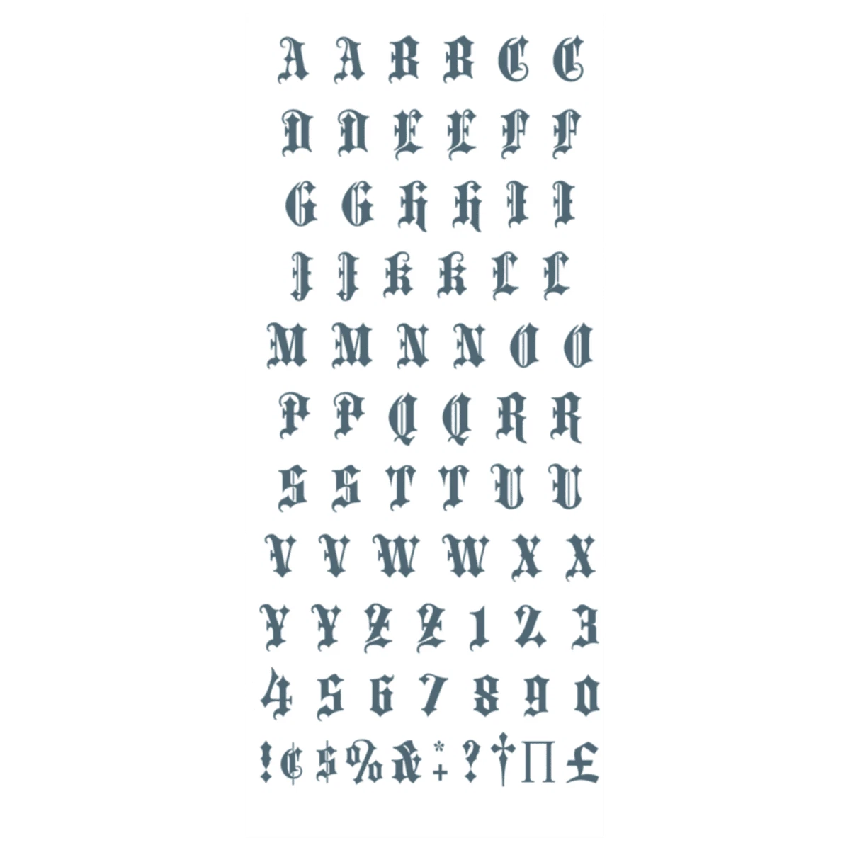 Old English Alphabet Tattoos