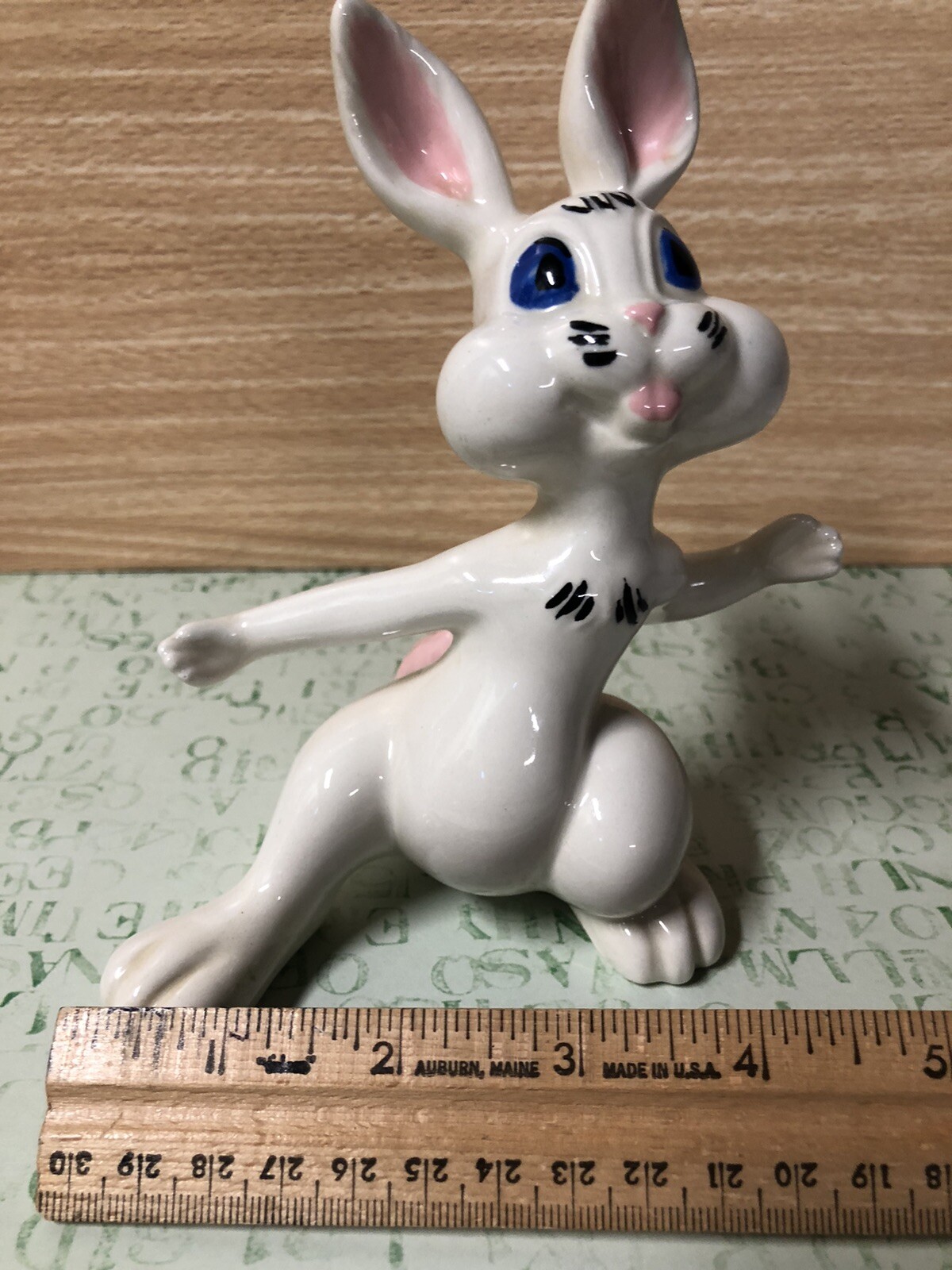 Vintage White Rabbit Ceramic Hand Painted Bunny Atlantic Mold Easter | eBay