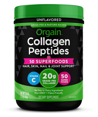 Orgain Hydrolyzed Collagen Powder + 50 Organic Superfoods For Women ...