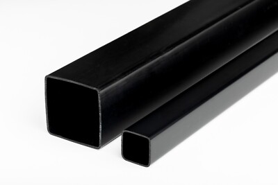 Black Plastic Square Tubes, PVC box section, square pipe 1 metre, 50x50 ...