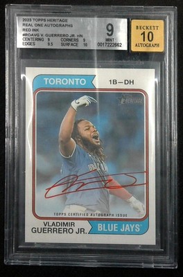 2023 Topps Heritage Real One AUTO Special Edition Red Vladimir Guerrero ...
