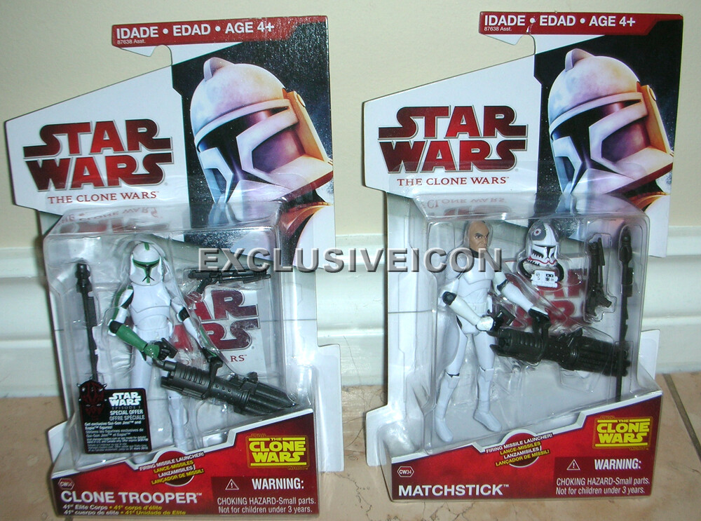 Star Wars The Clone Lot5 CW09 Gree CW17 Echo CW34 Matchstick CW04 41st ...