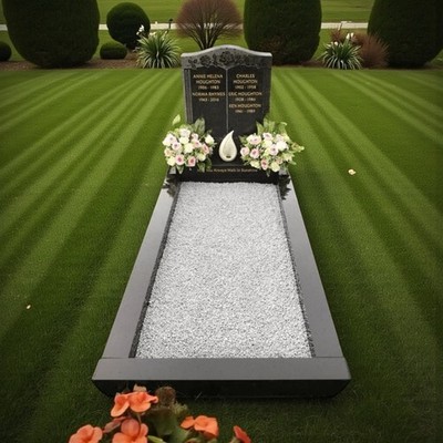 Adult, Grave edging set 6 Foot Edging With Coloured stones, No pots ...