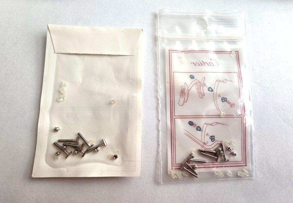 NEW! Auth Curved Rectangle Cartier Screws Full Set - Gold | eBay