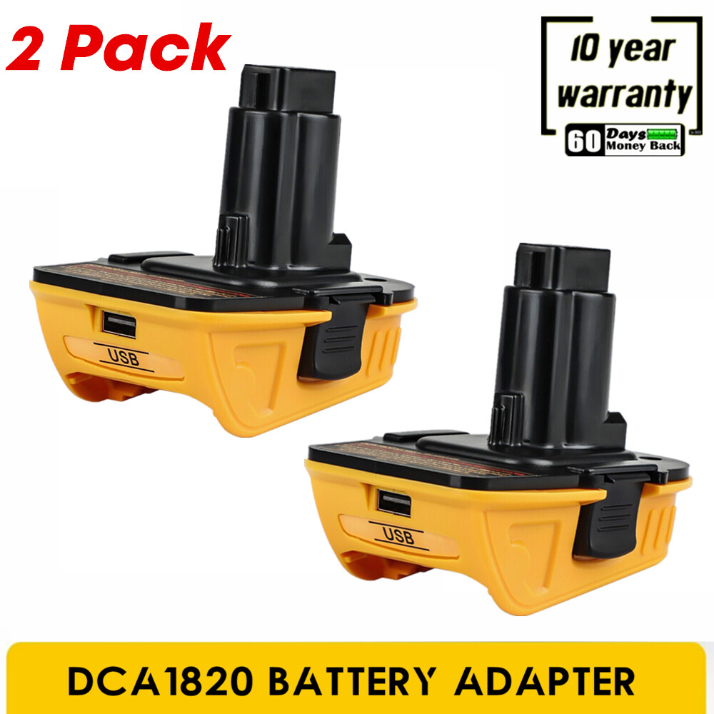 DEWALT DCA1820 20V Battery Adapter - Black/Yellow for sale online | eBay