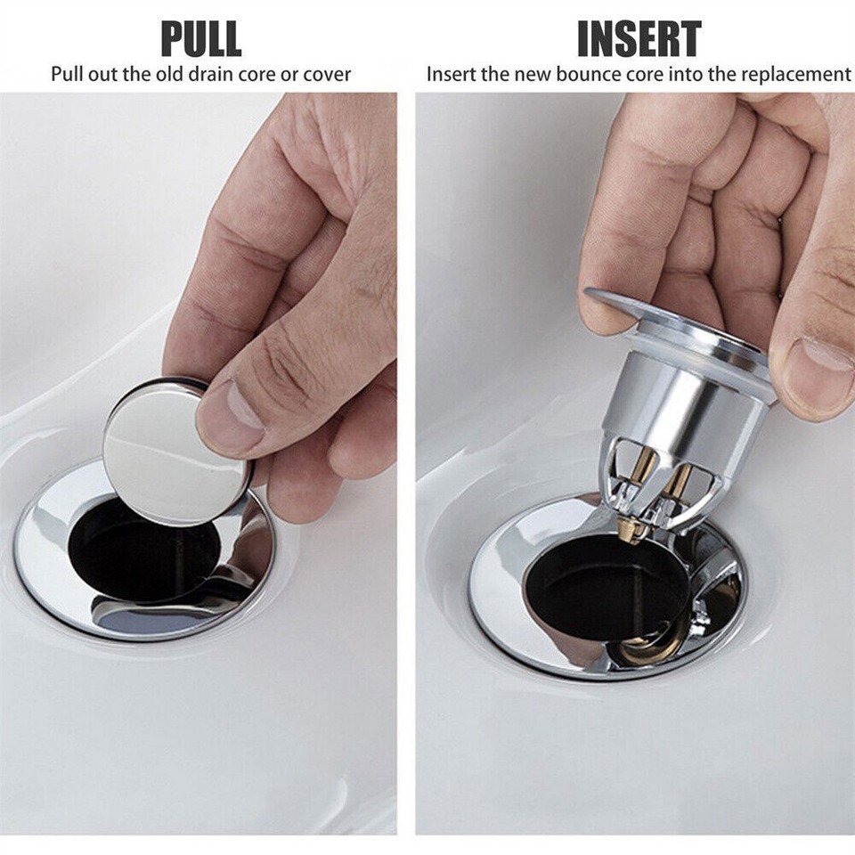 1.3~1.57 "Bathroom Sink Stopper Drain Filter Bullet Core Push Plug ...