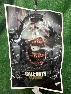 Call Of Duty WWII Zombies Signed Poster Sledgehammer Games Activision ...