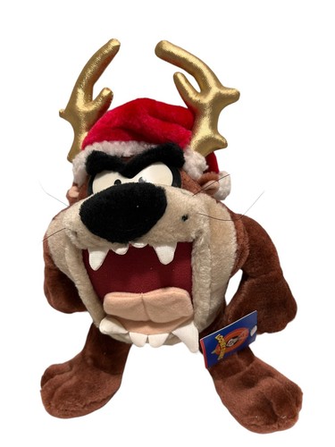 Tasmanian Devil Looney Tunes Ace Taz Christmas Santa Hat Antlers 1998 w ...
